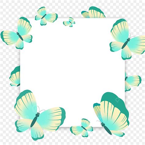Blue Butterfly Border Clip Art
