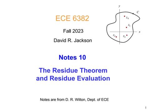 Residue Theorem For Cauchy In Engineering Ppt