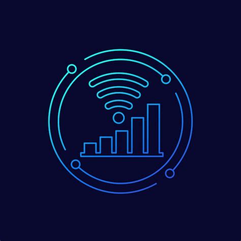 Premium Vector Wifi Signal Strength Icon Linear Design
