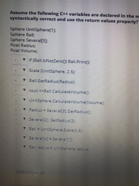 Solved Consider The Following C Class Definition