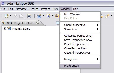 Setting Preferences Gnatbench For Wrs Workbench User Guide W Documentation