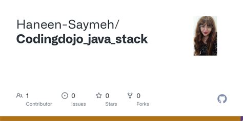 Github Haneen Saymeh Codingdojo Java Stack