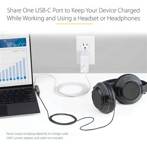 Startech Com USB C Audio Charge Adapter USB C Audio Adapter USB C Audio Headset Port And