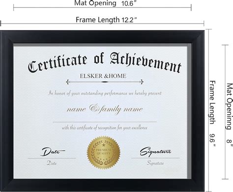Buy Elskerandhome 8 5x11 Certificate Frame Classic Black Color Frame Documentandcertificate