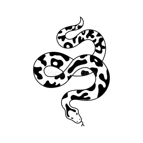 Vector Isolated Element Snake Hand Drawn Doodle Stock Vector