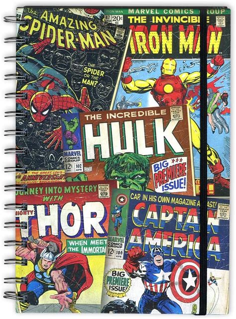 Amazon Com Marvel SR Retro A Notebook Wirebound Notebooks Office Products
