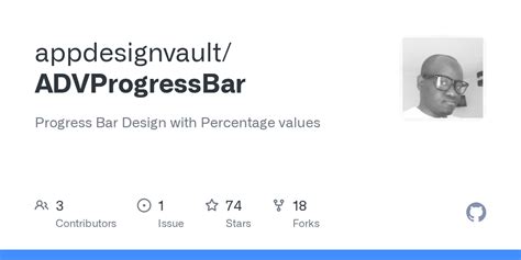 Github Appdesignvaultadvprogressbar Progress Bar Design With Percentage Values