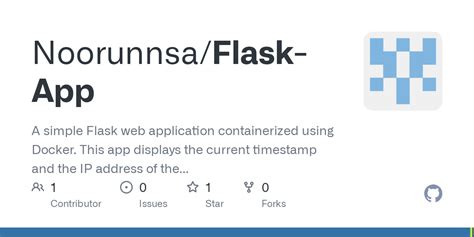 Github Noorunnsaflask App A Simple Flask Web Application Containerized Using Docker This