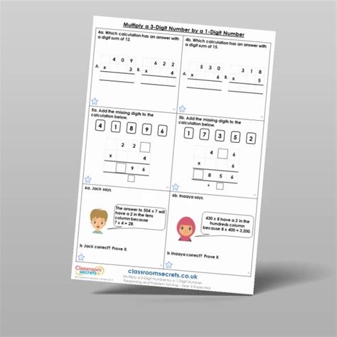 Year 4 Multiply A 3 Digit Number By A 1 Digit Number Reasoning And Problem Solving Resource