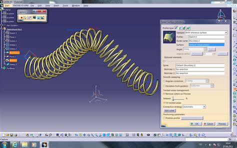 Tutorial How To Get A Helix On A Splinecurvepolyline In Catia V5 Grabcad Tutorials