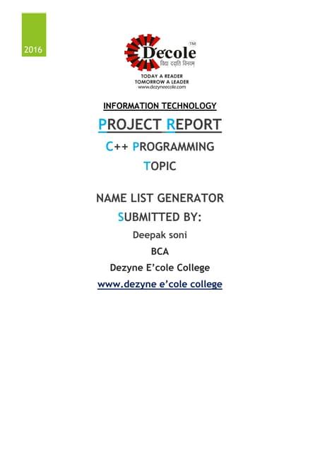 Deepak Soni Bca Third Year Pdf