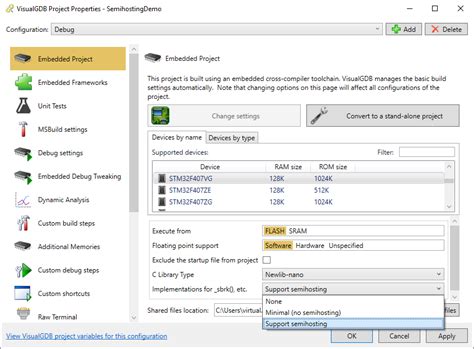 Using Semihosting For Debug Output With Visualgdb Visualgdb Tutorials