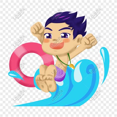 십대 수영의 만화 스포츠 어린이 그림 Png 일러스트 무료 다운로드 Lovepik