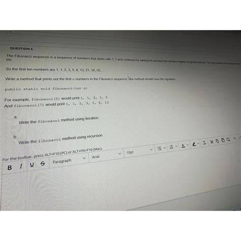 Solved PQUESTION 5The Fibonacci Sequence Is A Sequence Of Chegg Com