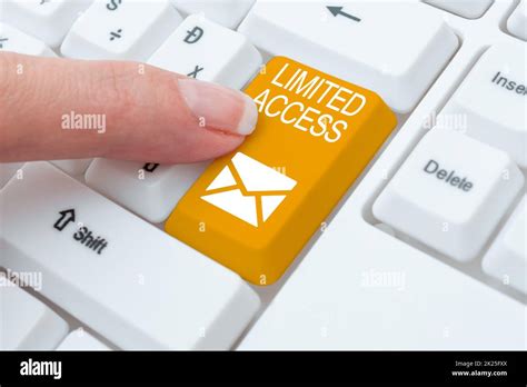 Hand Writing Sign Limited Access Business Overview Having Access
