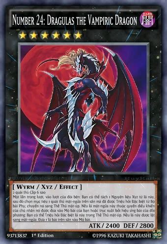 Carte Yu Gi Oh Numéro 24 Dragulas Le Dragon Vampirique Vert