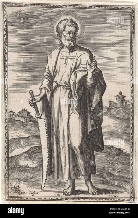 H Simon Zelotes Christ And The Twelve Apostles Landscape With The