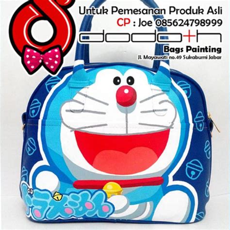 Tas Wanita Lukis Doraemon Dilukis Manual Fesyen Wanita Di Carousell
