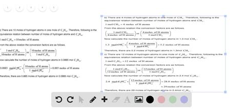 Solved Determine The Number Of Moles Of Hydrogen Atoms In Each Sample