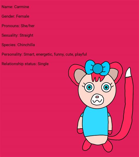 My Chinchilla Oc Carmine Info By Princesssunny21 On Deviantart