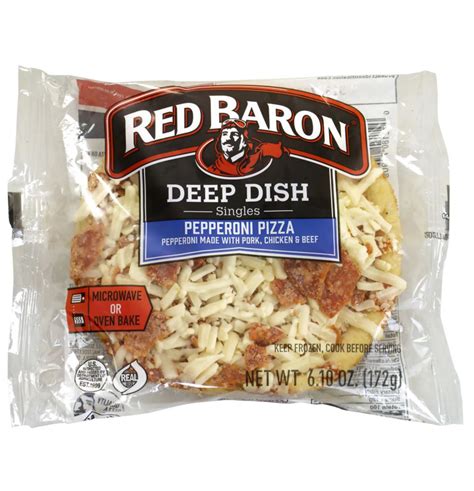 Red Baron Deep Dish Pizza Singles Variety Pack Four Cheese Pepperoni