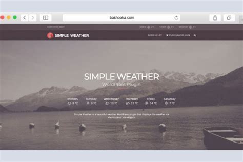 Simple Weather Wordpress Shortcode And Widget V444 段代码插件下载芒果运营