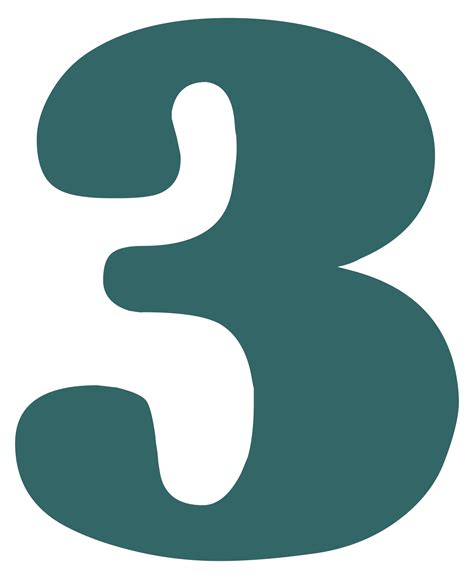 Large Solid Printable Numbers