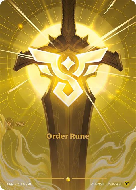 Order Rune Alternate Art Origins Riftbound League Of Legends