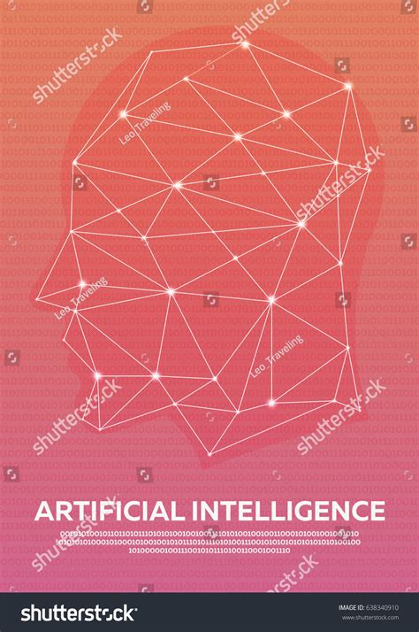 Artificial Intelligence Cybernetic Brain Binary Code Stock Vector Royalty Free