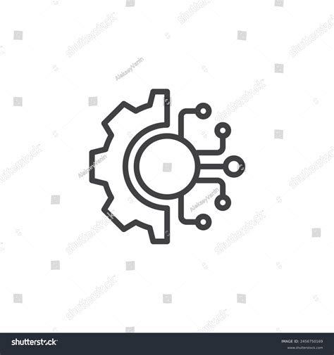 Digital Transformation Line Icon Linear Style Stock Vector Royalty Free 2456750169 Shutterstock