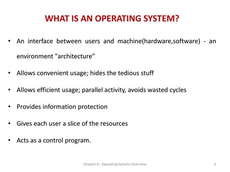 PPT Chapter OPERATING SYSTEMS OVERVIEW PowerPoint Presentation Free Download ID