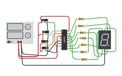 Circuit Design Decoder Bcd 7 Segments Tinkercad
