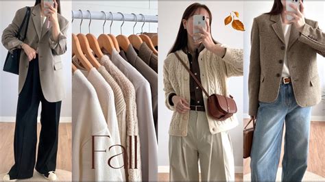 Haul 가을 옷 데일리룩🧸 8가지 가을 룩북🍂 한올노우드에잇데이즈어위크녹섭아쎄르폴뉴아 가을가방가을자켓출근룩