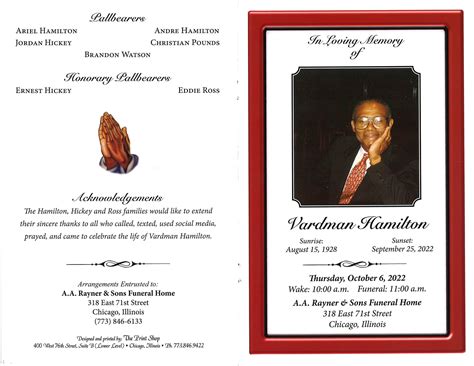 Vardman Hamilton Obituary Aa Rayner And Sons Funeral Homes