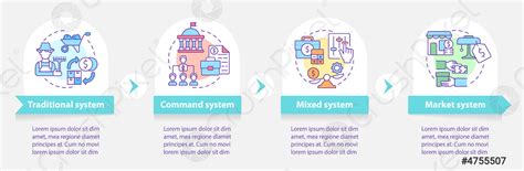 Economic System Types Round Infographic Template Stock Vector 4755507 Crushpixel