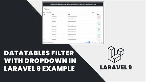 Datatables Filter With Dropdown In Laravel 9 Example By Laraveltuts Medium