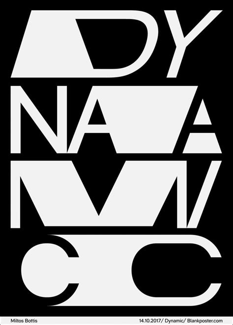 Dynamic Blank Poster Typeface Poster Graphic Design University Typography Poster