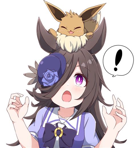 Hiro Pqtks113 Eevee Rice Shower Umamusume Nintendo Pokemon Umamusume Commentary