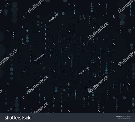Technological Background Vector Illustrationmatrixbinary Computer Codefalling Stock Vector