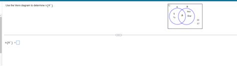 Solved Use The Venn Diagram To Determine N A N A Chegg