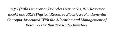 What Is Rb And Prb In 5g