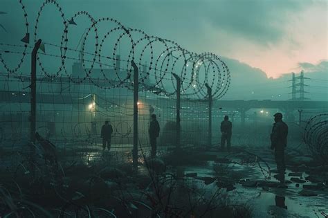 Premium Photo A Dystopian Border Checkpoint With Armed Guards An Generative Ai Premium Photo A Dystopian Border Checkpoint With Armed Guards An Generative Ai