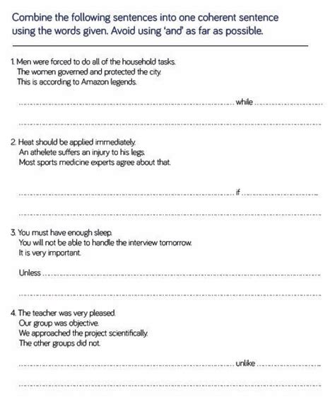 Synthesis Of Sentences Practice Englishtutor