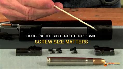 Choosing The Right Rifle Scope Base Screw Size Matters Shuntool