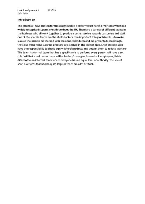 Unit 9 Assignment 1 Y6rtoc Unit 9 Assignment 1 1463693 Zain Tahir