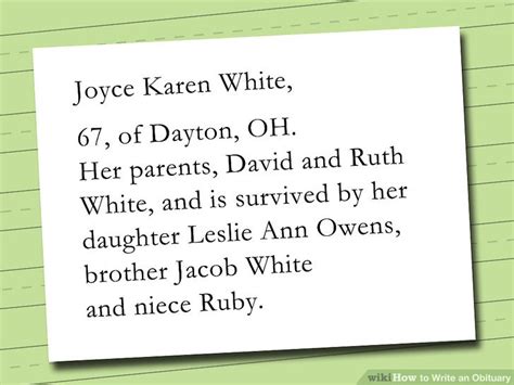 4 Ways To Write An Obituary WikiHow