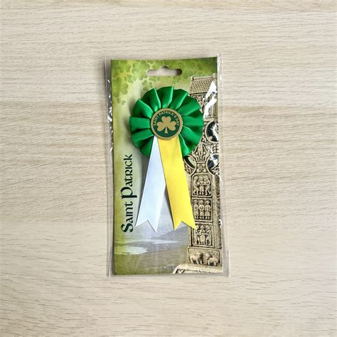 St Patricks Day Rosette Yellow And White