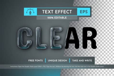 Clear Text Effect Graphic Style Graphic By Rwgusev · Creative Fabrica