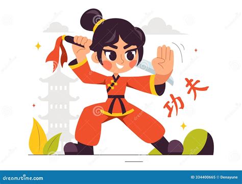 Chinese Translation Kung Fu With People Demonstrating Chinese Martial