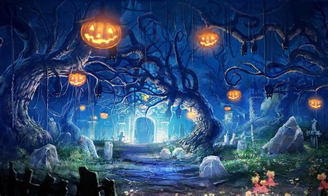 Fall Halloween Desktop Wallpapers Wallpaper Cave